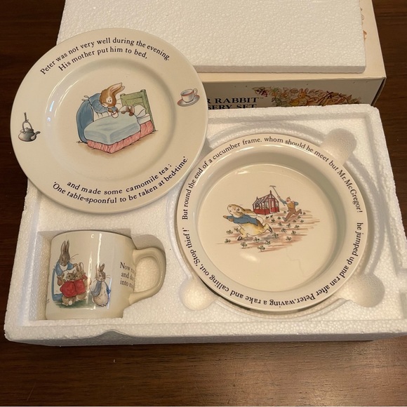 Wedgwood | Dining | Peter Rabbit Nursery Set By Wedgwood 3 Piece Mug ...